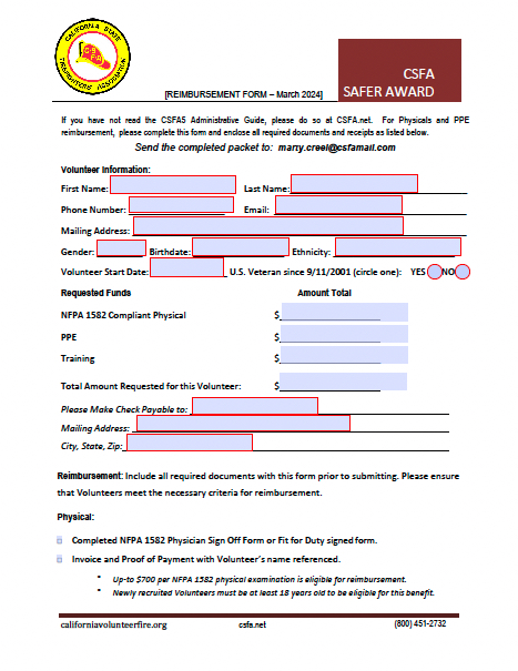 Grant Info - The California Volunteer Firefighter